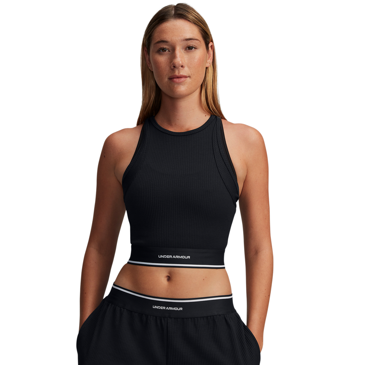 UA MERIDIAN RIB BRANDED TANK | Kvantum Sport Online Shop